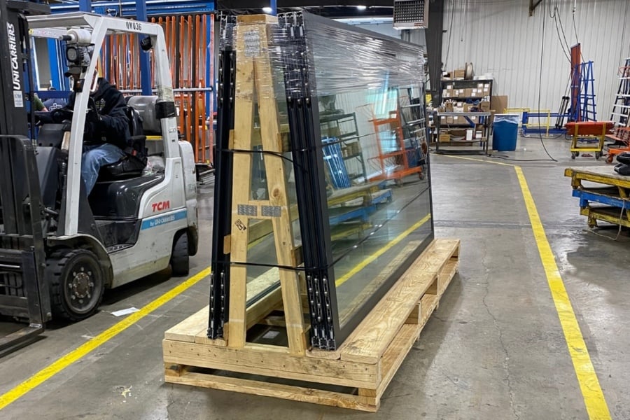 Glass Shipping Crates | Wood & Metal Transport Racks